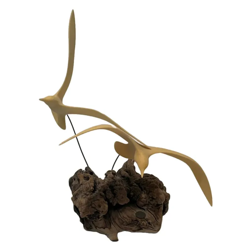 Vintage John Perry Seagull Pair BIRDS IN FLIGHT Sculpture Art With a ...